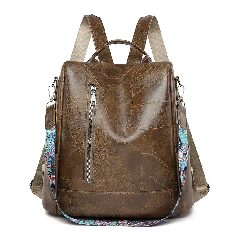 Leather Anti Theft Backpack Women | The Store Bags